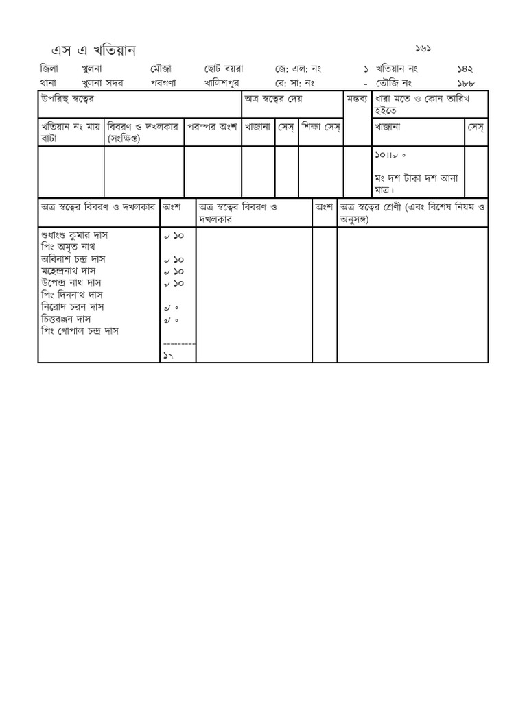 SA-142 Choto Boyra (home land) | PDF