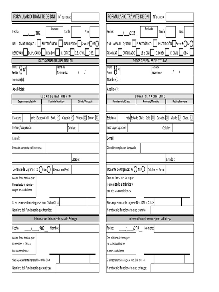 form.dni | PDF | Control de acceso | Autenticación