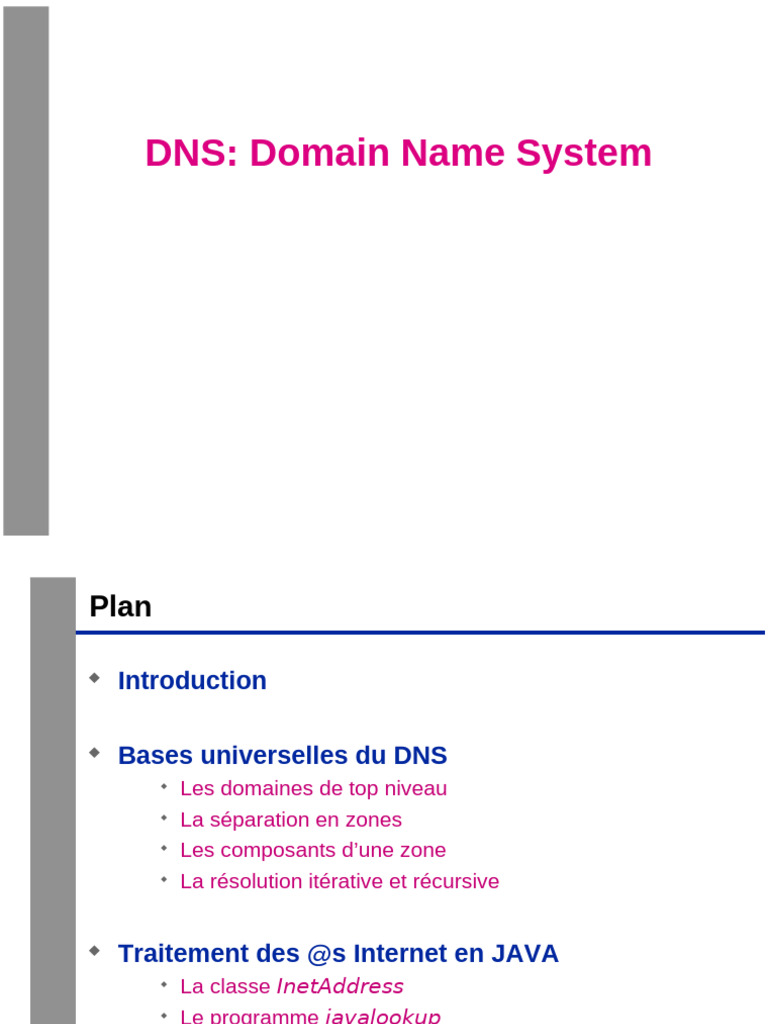 DNS | PDF | Système de noms de domaines | Gouvernance d'Internet