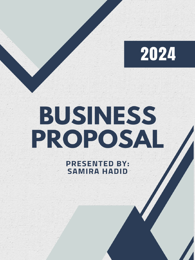 Blue and Grey Modern Simple Business Proposal Cover Page | PDF
