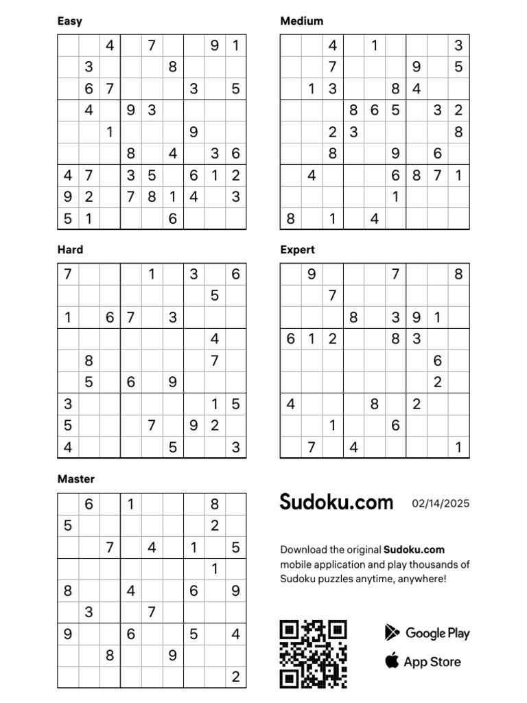 Sudoku Puzzle Difficulty Levels | PDF | Puzzles | Logic Puzzles