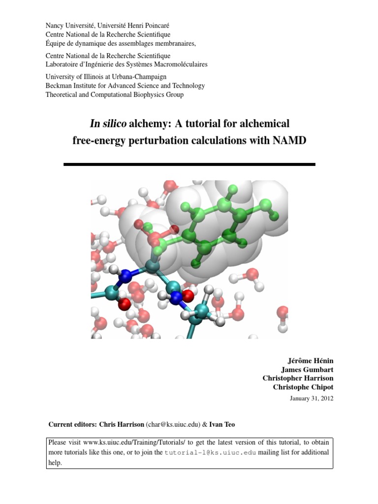 Tutorial FEP | PDF | Solvation | Chemical Equilibrium