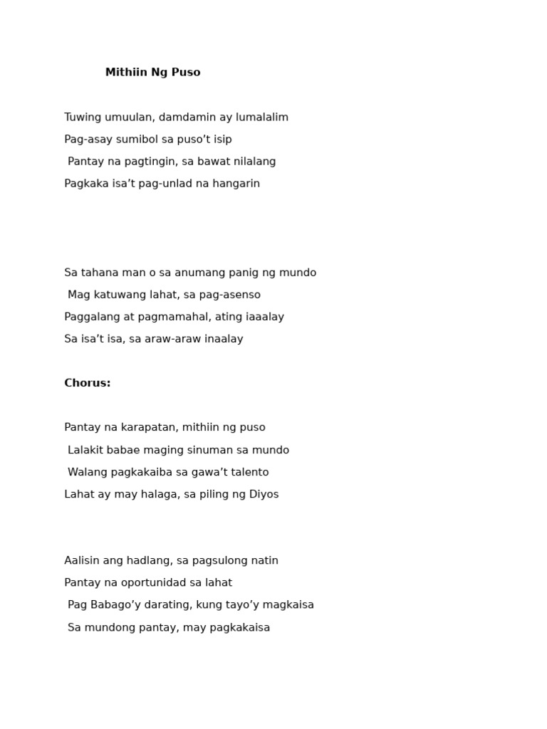 Mithiin NG Puso | PDF