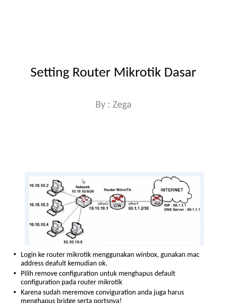 Setting Router Mikrotik Dasar | PDF