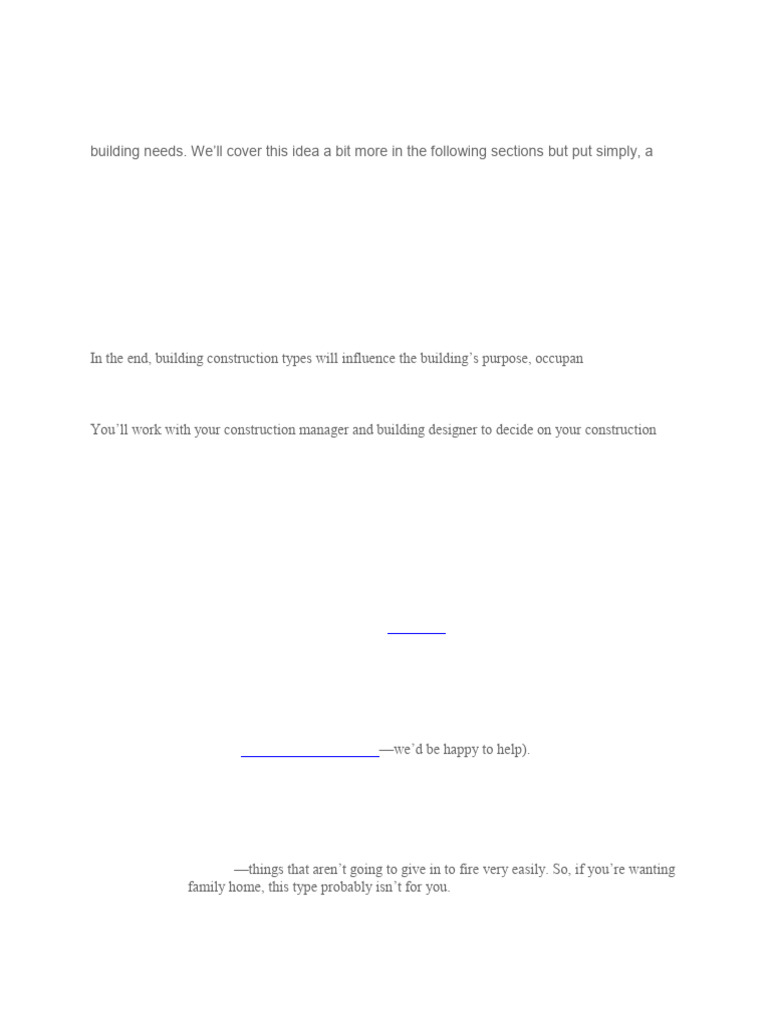 The Five Types of Building Construction | PDF | Wall | Framing ...