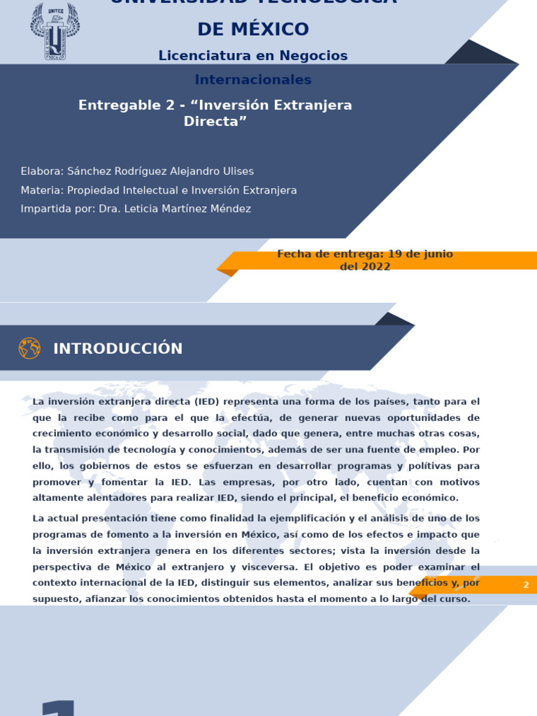 Impacto de la Inversión Extranjera en México | PDF | La inversión ...