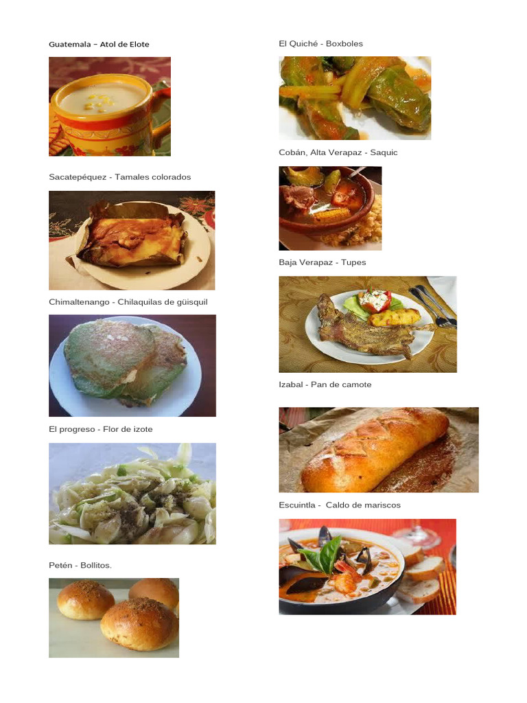 Comidas Tipicas 22 Departamentos | PDF