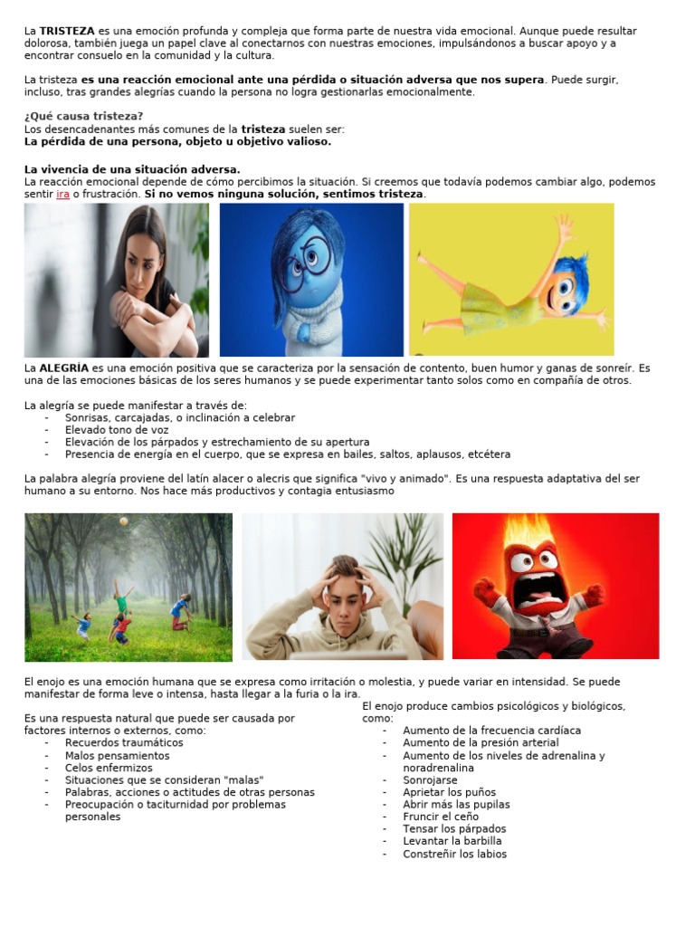 EMOCIONES | PDF | Las emociones | Asco