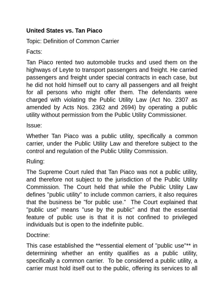 Common Carrier vs. Private Carrier Law | PDF | Legal Liability | Negligence