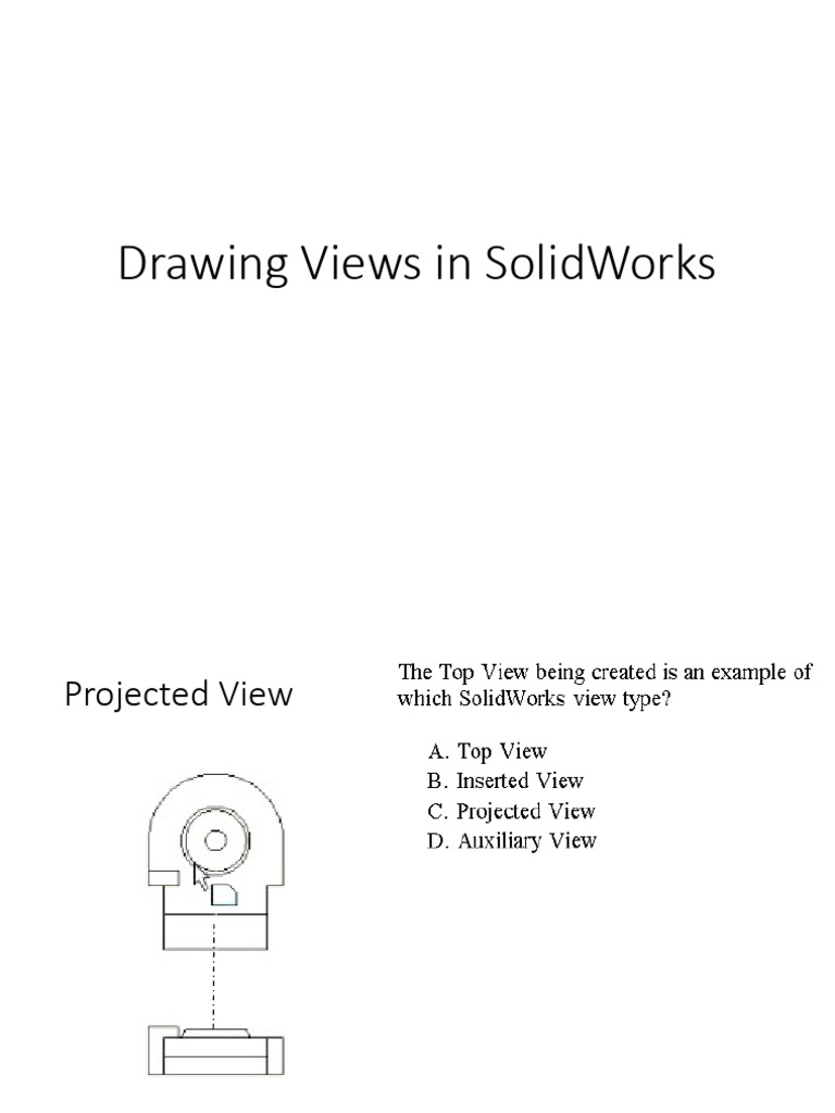 Drawing Views in SolidWorks ANSWERS | PDF