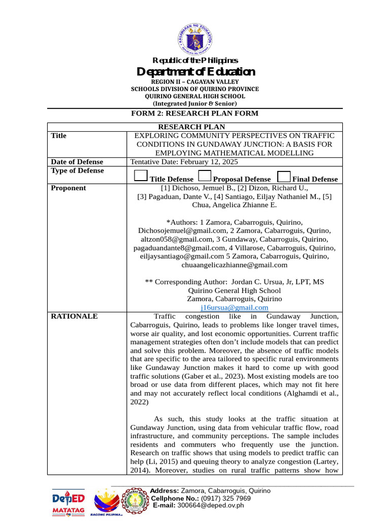 Traffic Study: Gundaway Junction Analysis | PDF | Traffic | Traffic ...
