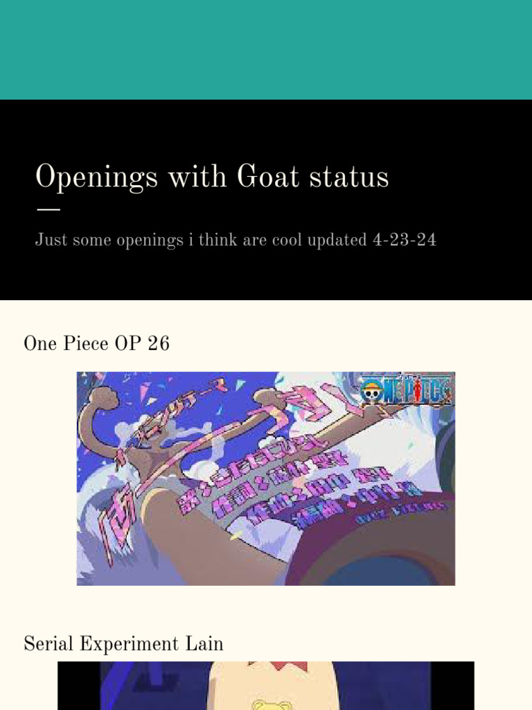 Goated Openings | PDF