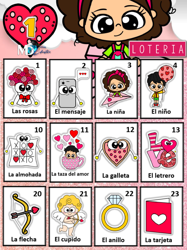 Loteria de San Valentín-md Educativo (1) | PDF