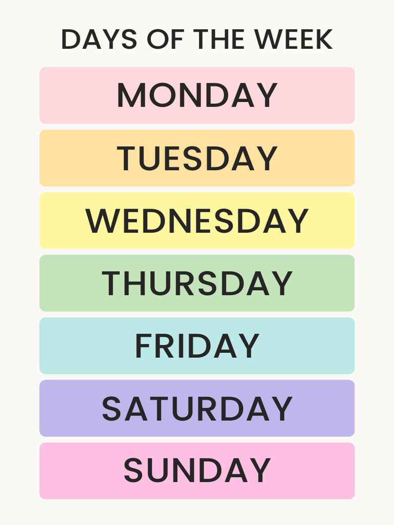 Days of the Week Explained | PDF