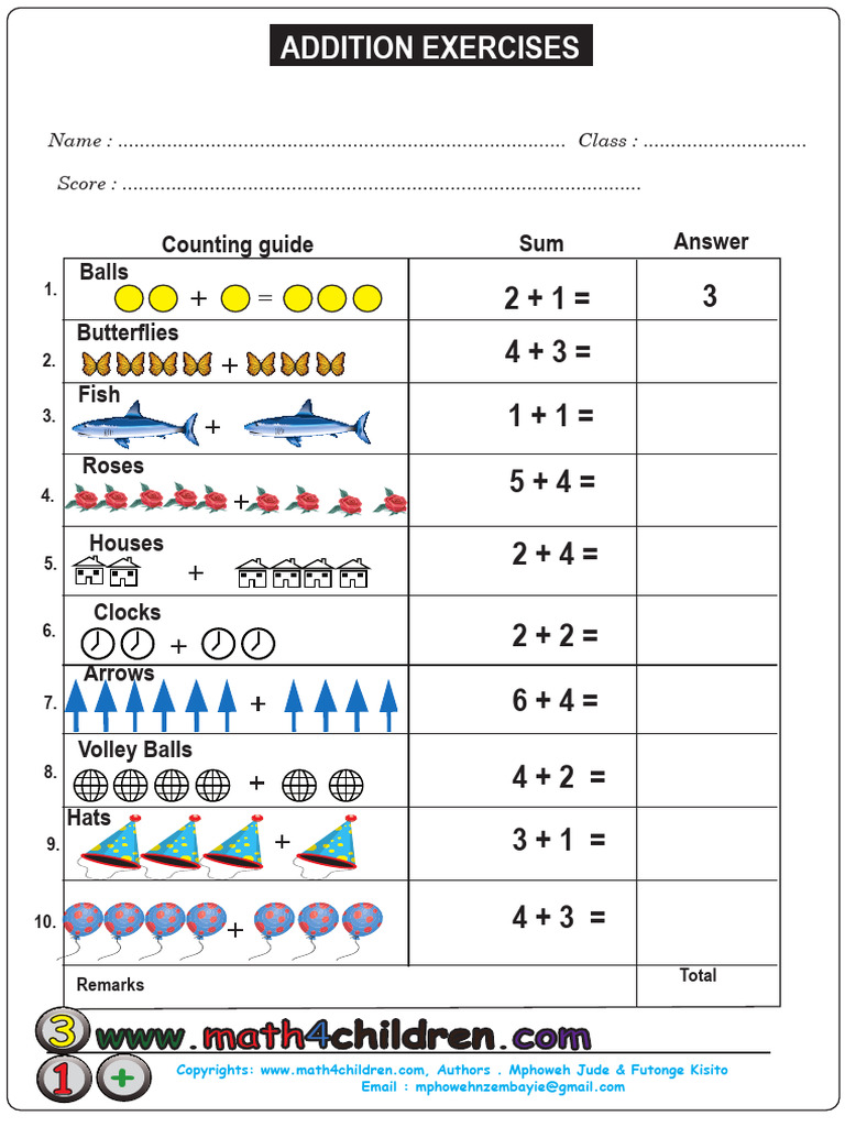 Arithmetic Worksheets Pdf