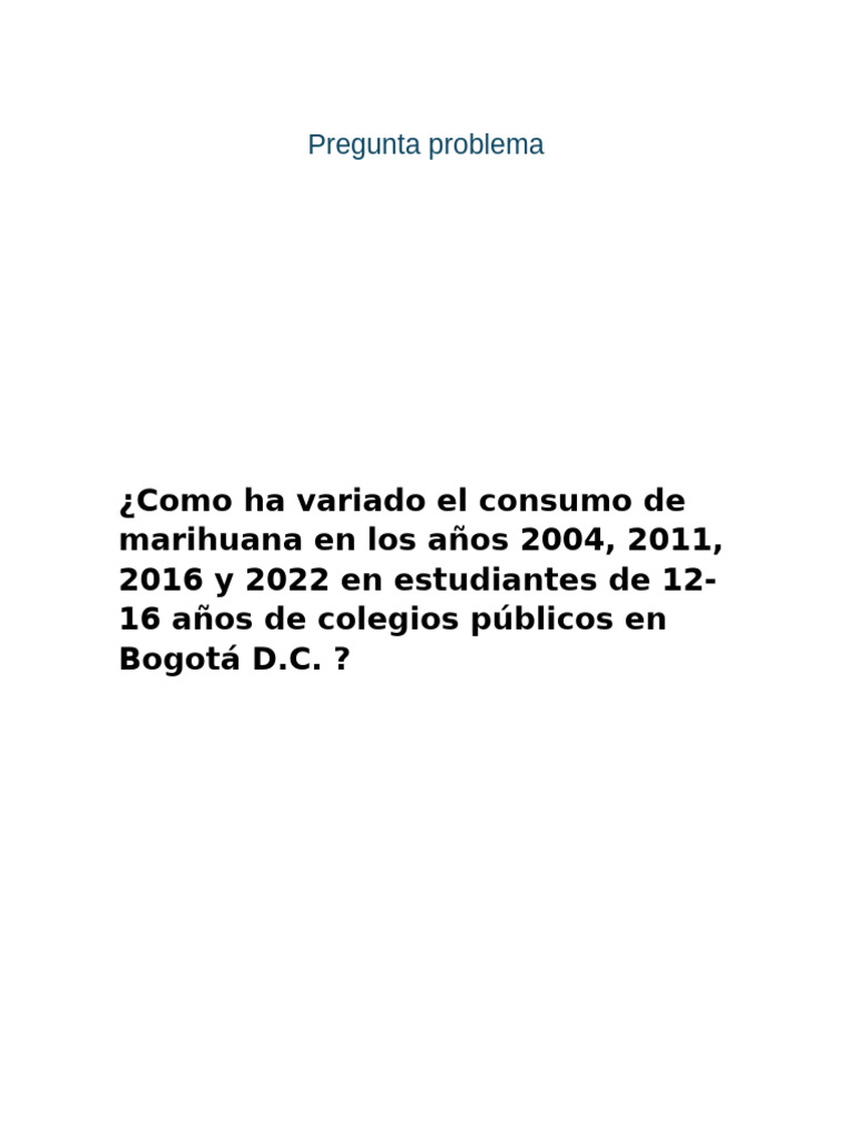 Pregunta Problema | PDF