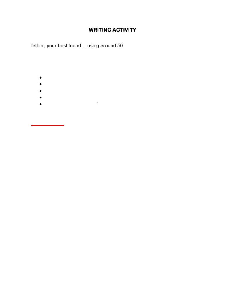Writing Activity Present Simple 5th Grade | PDF