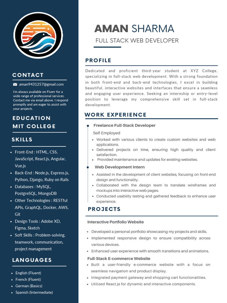 Resume Pdf Web Development Websites