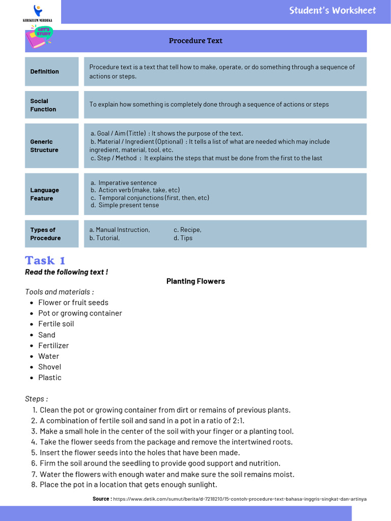 10.2.3 Procedure (Reading) | PDF | Flowers | Seed