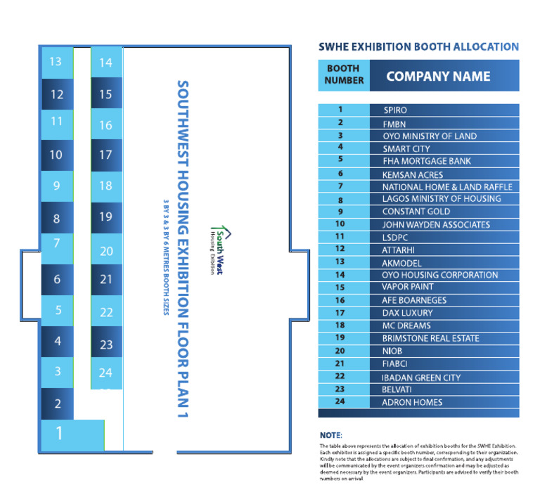 Floor Plan and Booth Allocations | PDF