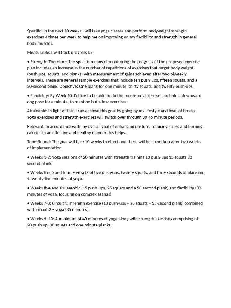 10-Week Yoga & Strength Plan | PDF