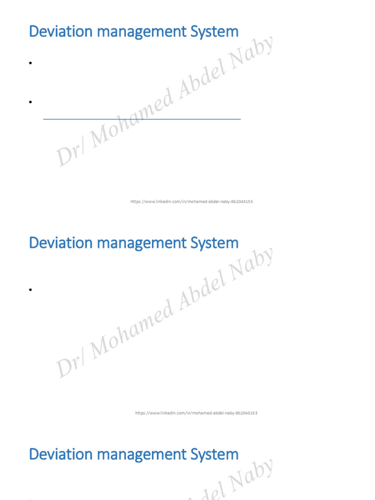 Deviation Management System | PDF | Risk | Accuracy And Precision
