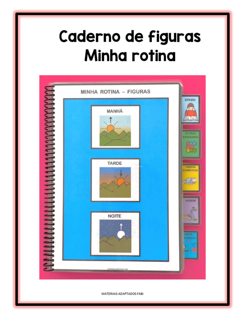 Caderno Minhas Rotinas Figuras MA Fabi | PDF