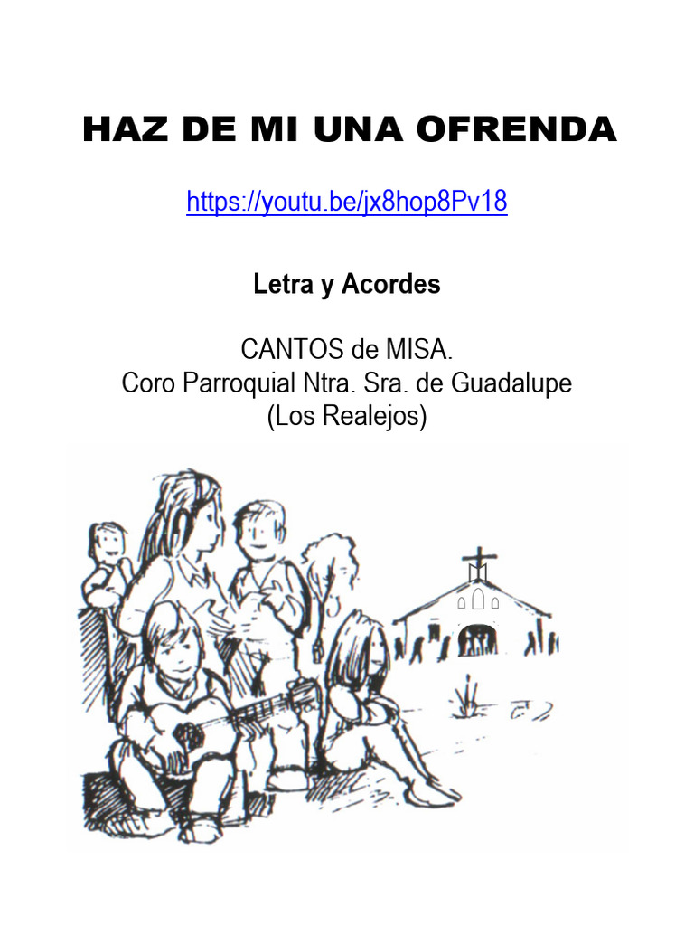 Letra y acordes: Haz de mi una ofrenda | PDF