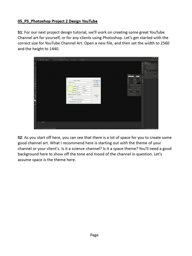 05 - Ps - Photoshop Project 2 Design Youtube S1: For Our Next Project ...