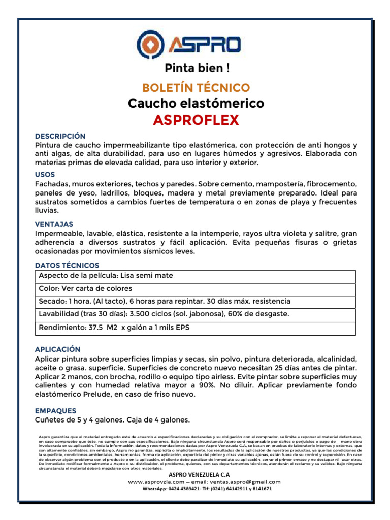 8c3 Asproflex | PDF | Pintar | Materiales
