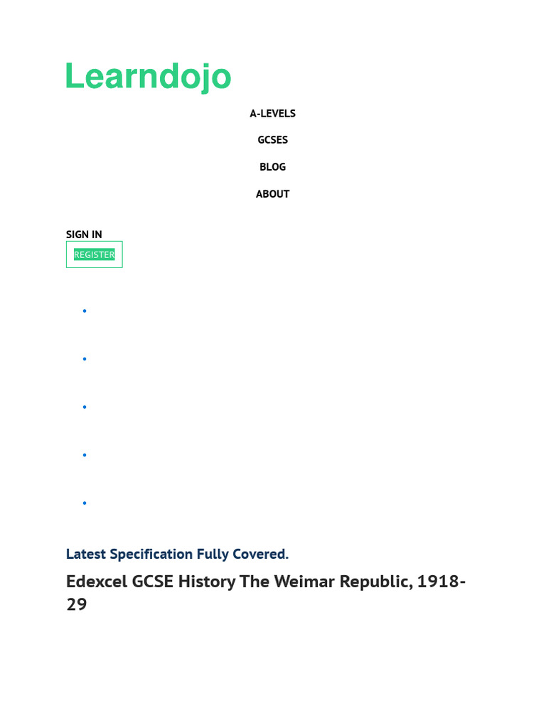 The Weimar Republic 1918-29, Edexcel GCSE History.mhtml | PDF | Dawes ...