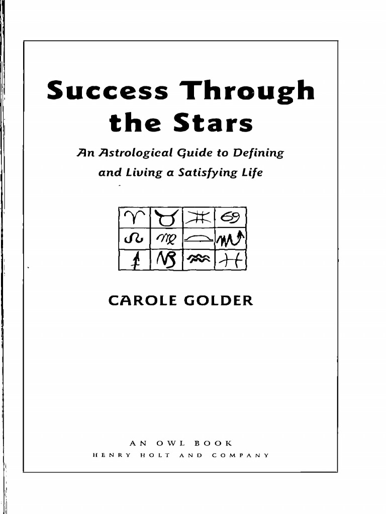 Book - 1996 - Carole Golder - Success Through The Stars | PDF