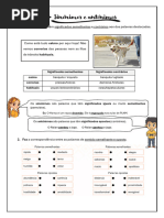 5º Port Ficha de Avaliação Formativa Sinónimos Antónimos | PDF