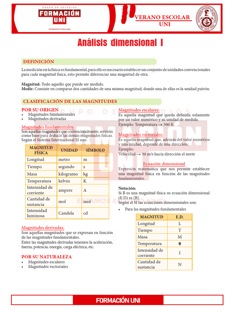 INTRO FÍSICA Analisis Dimensional I. | PDF | Sistema Internacional de ...