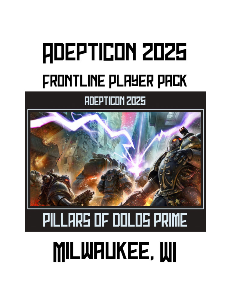 Adepticon 2025 Player Pack Guide | PDF | Military