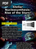 Lesson 1: Stellar Nucleosynthesis: Rise of The Stars! | PDF | Stars | Nuclear Fusion