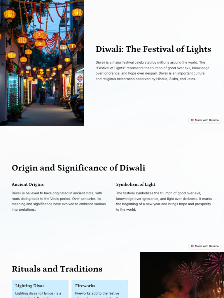 Diwali The Festival of Lights | PDF | Hindu Worship