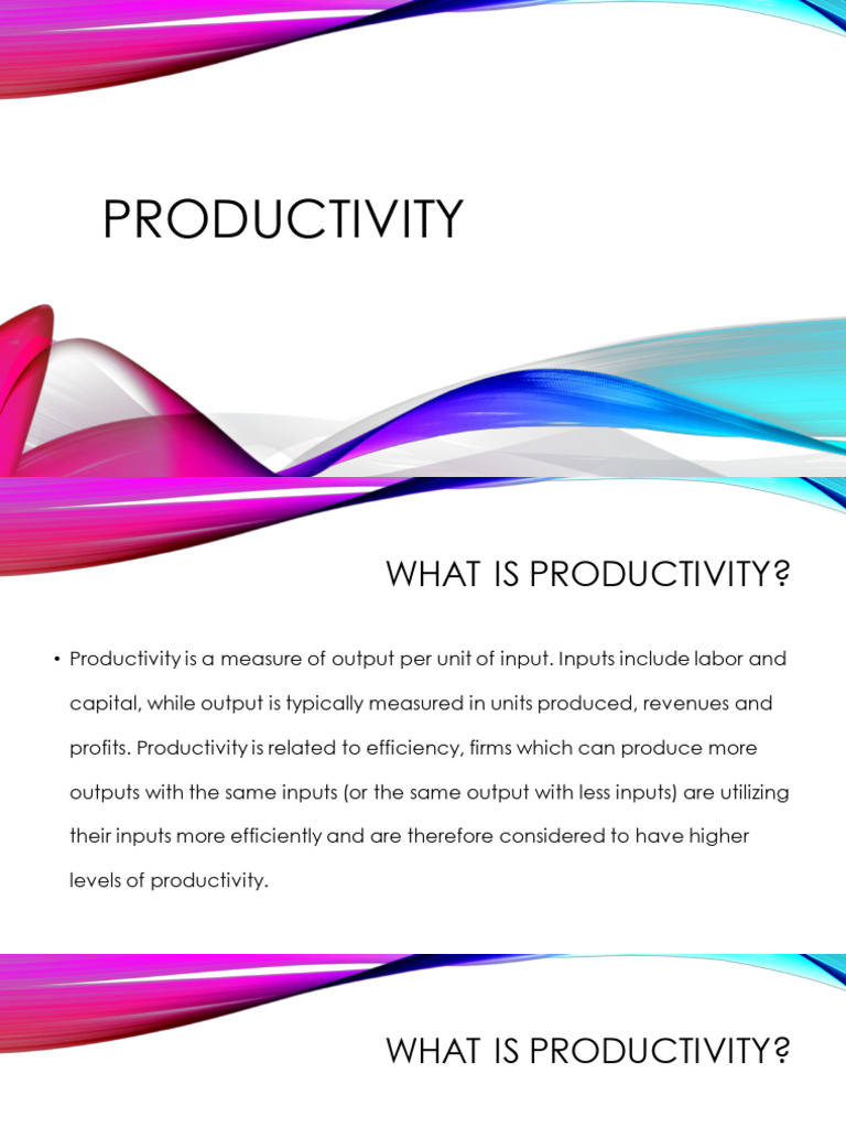 Productivity Pdf Labour Economics Investing