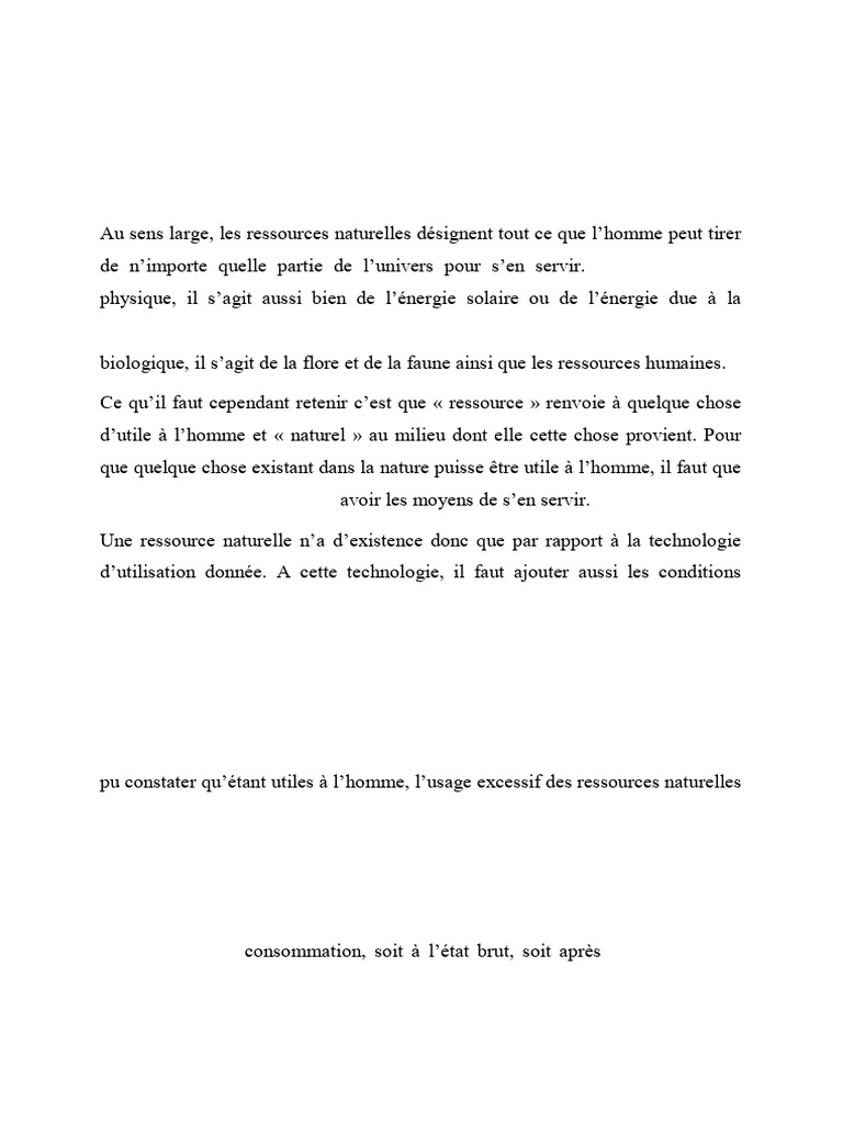 Analyse des Ressources Naturelles | PDF | Résolution de conflit ...