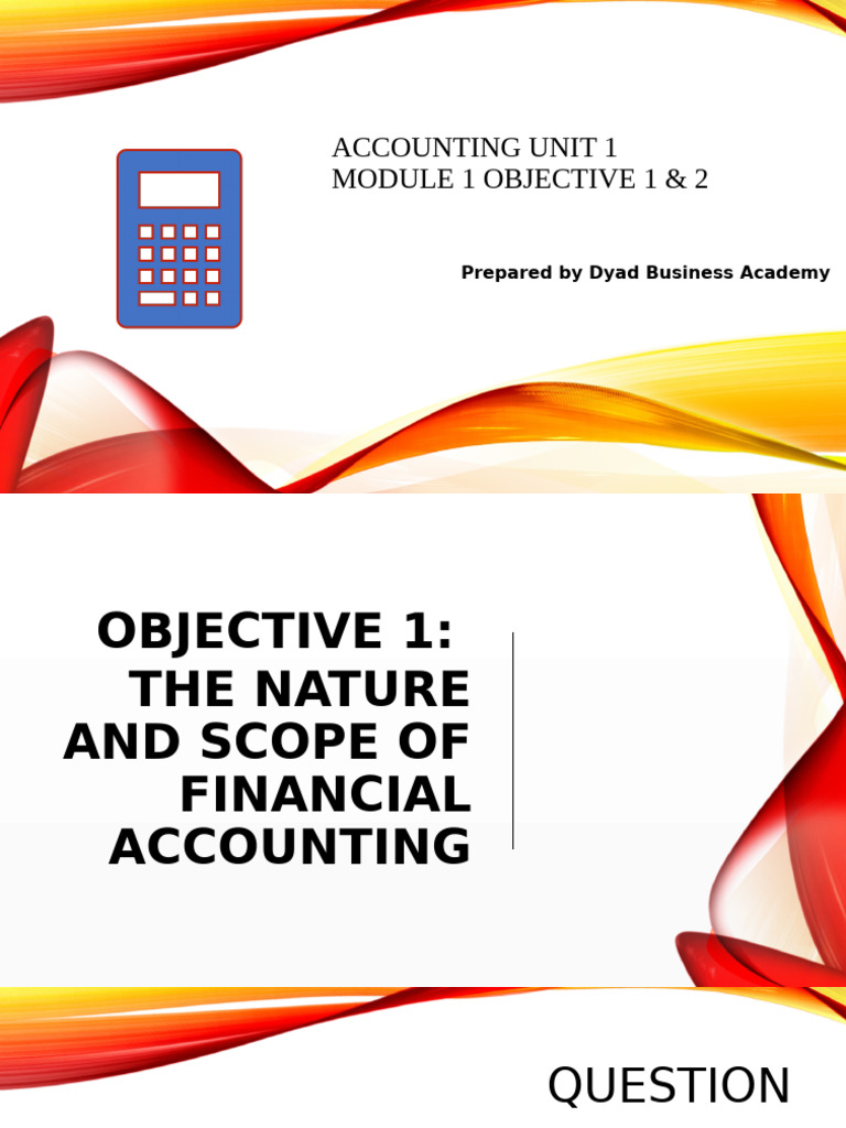Module 1 Objective 1 & 2 | PDF | Debits And Credits | Bookkeeping