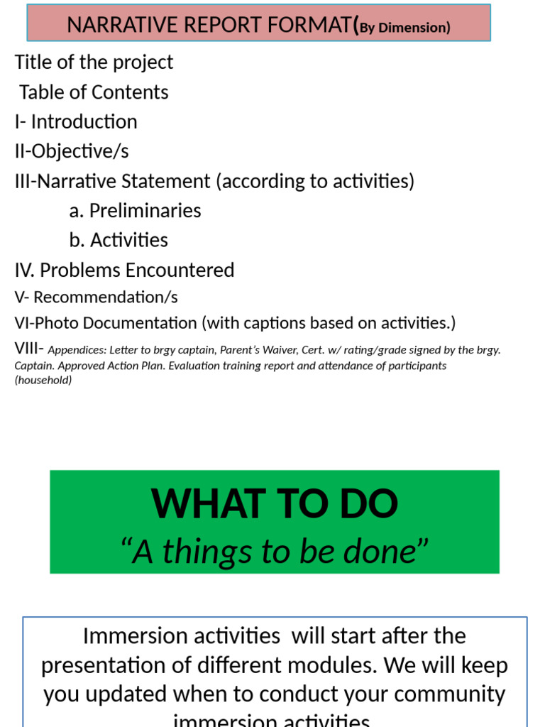 Narrative Report Format | PDF