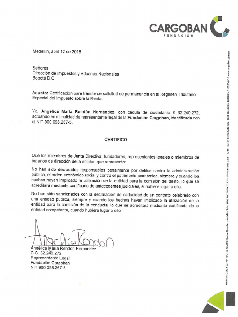 5. Certificacion Rep. Legal Miembros Junta | PDF