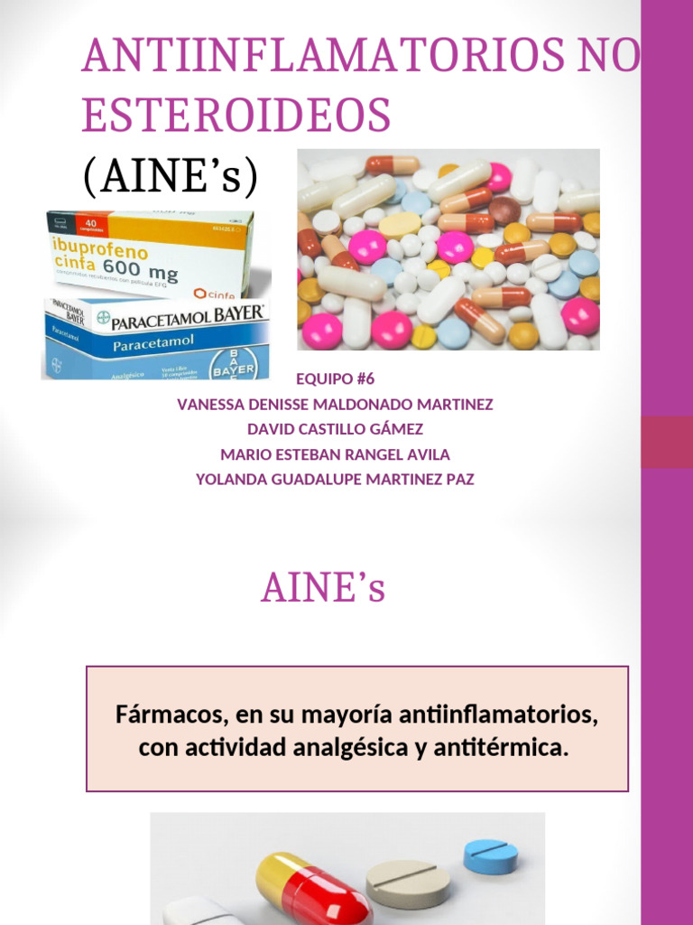 Guía Completa de AINEs y Sus Usos | PDF | Droga anti-inflamatoria libre ...