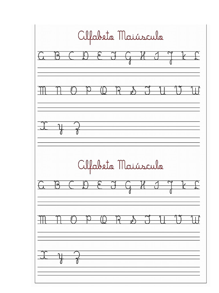 Caligrafia Alfabeto | PDF