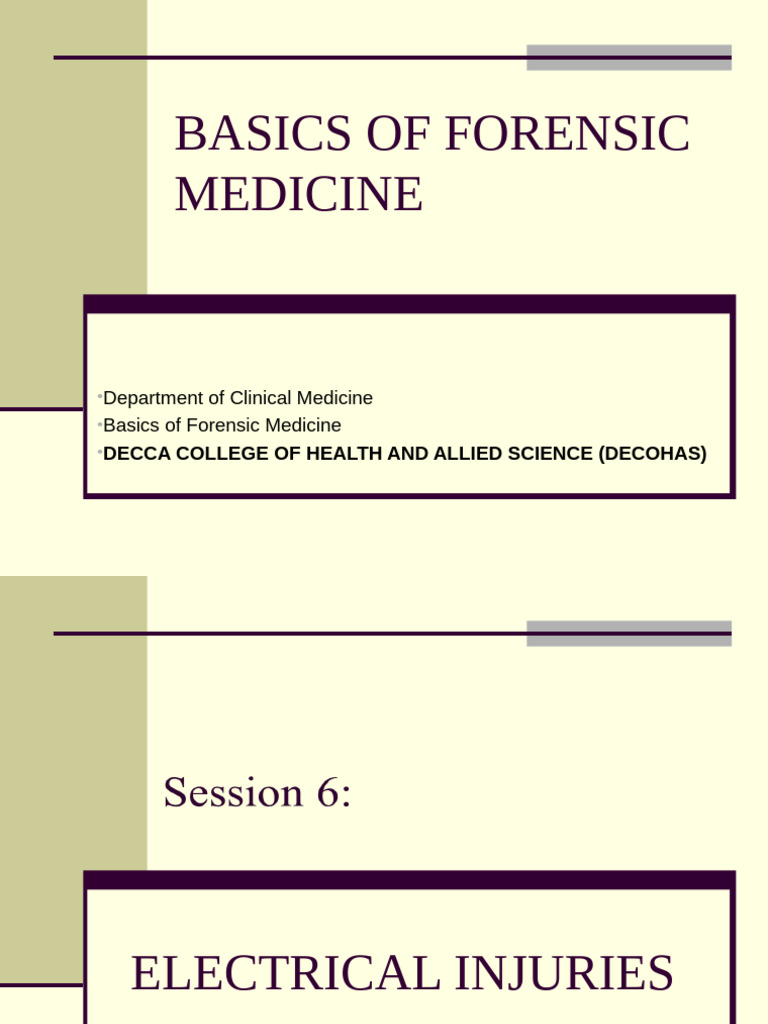 06.0 Electrical Injuries | PDF | Lightning | Death