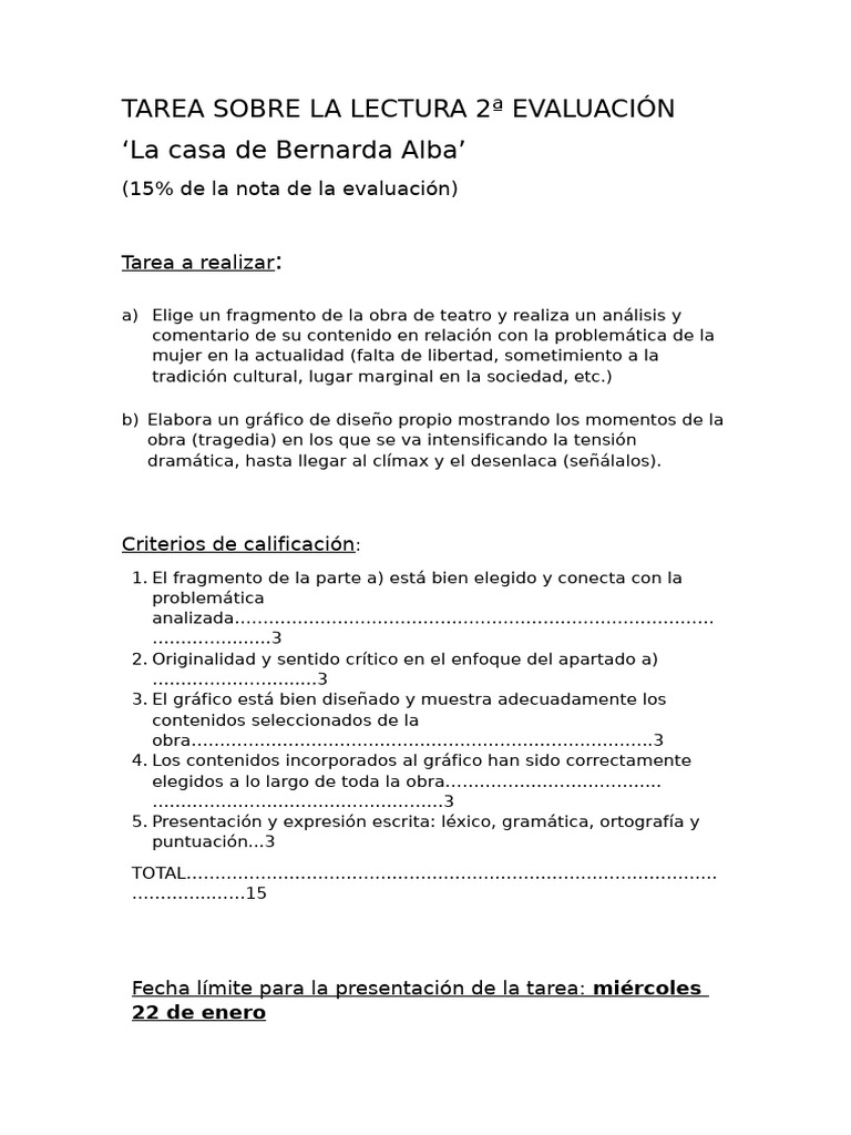 2a-B Tarea Sobre La Lectura 2 Evaluación y Criterios Correcc. | PDF