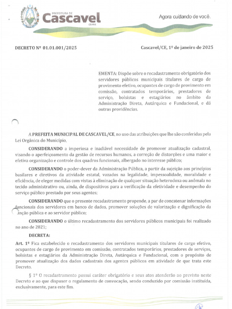 Decreto 01.01.001 2025 0000001 | PDF