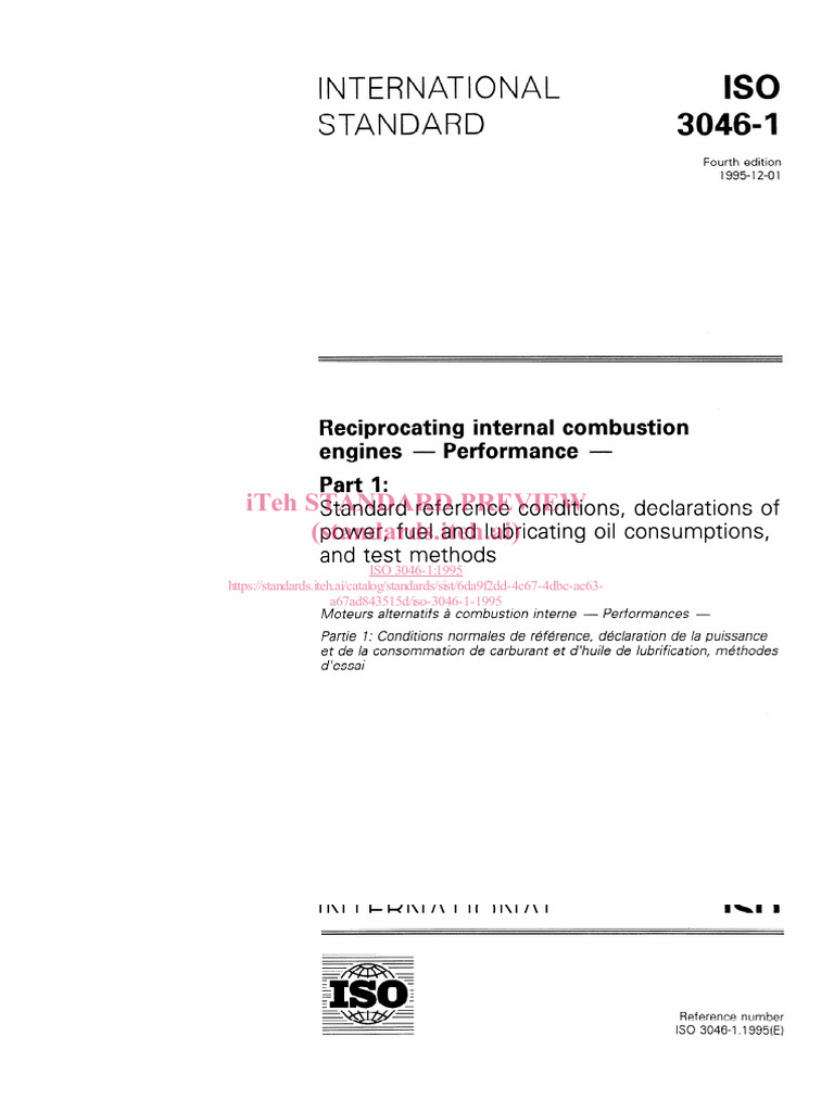 ISO-3046-1-1995 | PDF | International Organization For Standardization | Engines