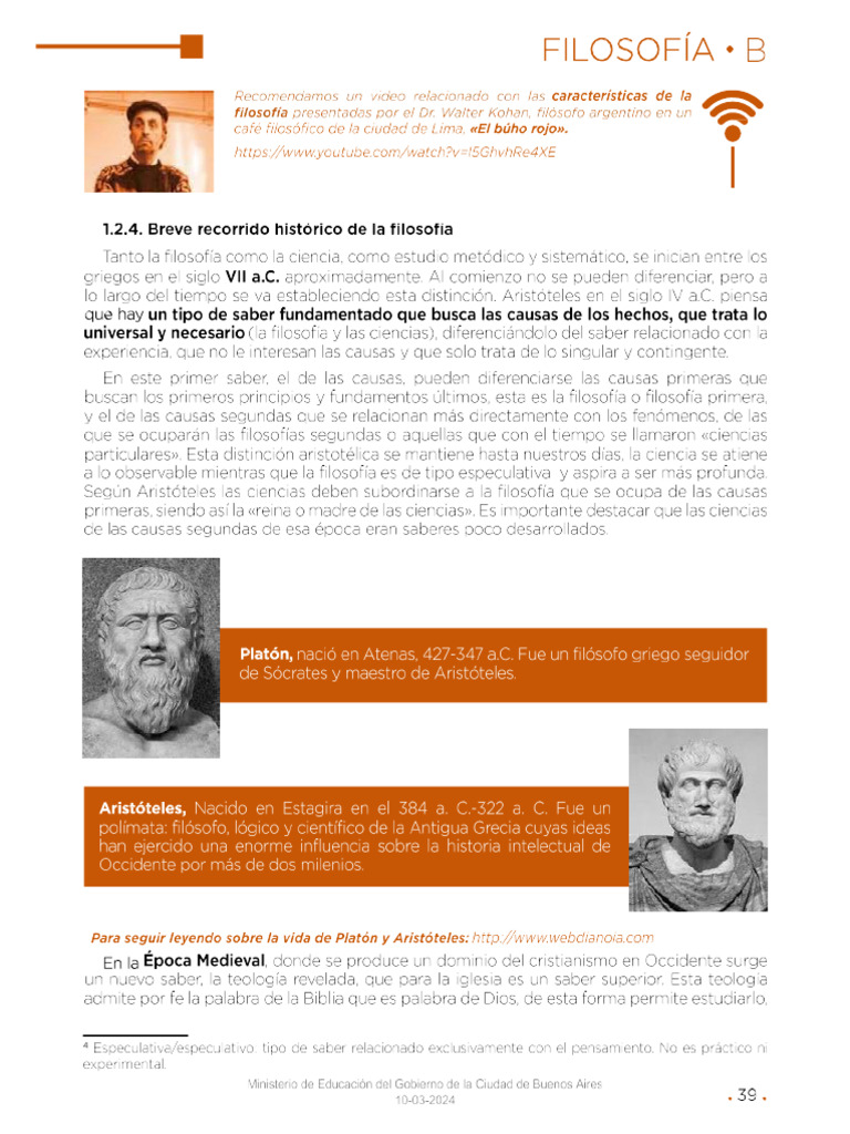 Breve Recorrido Hist-Rico de La Filosof-A | PDF