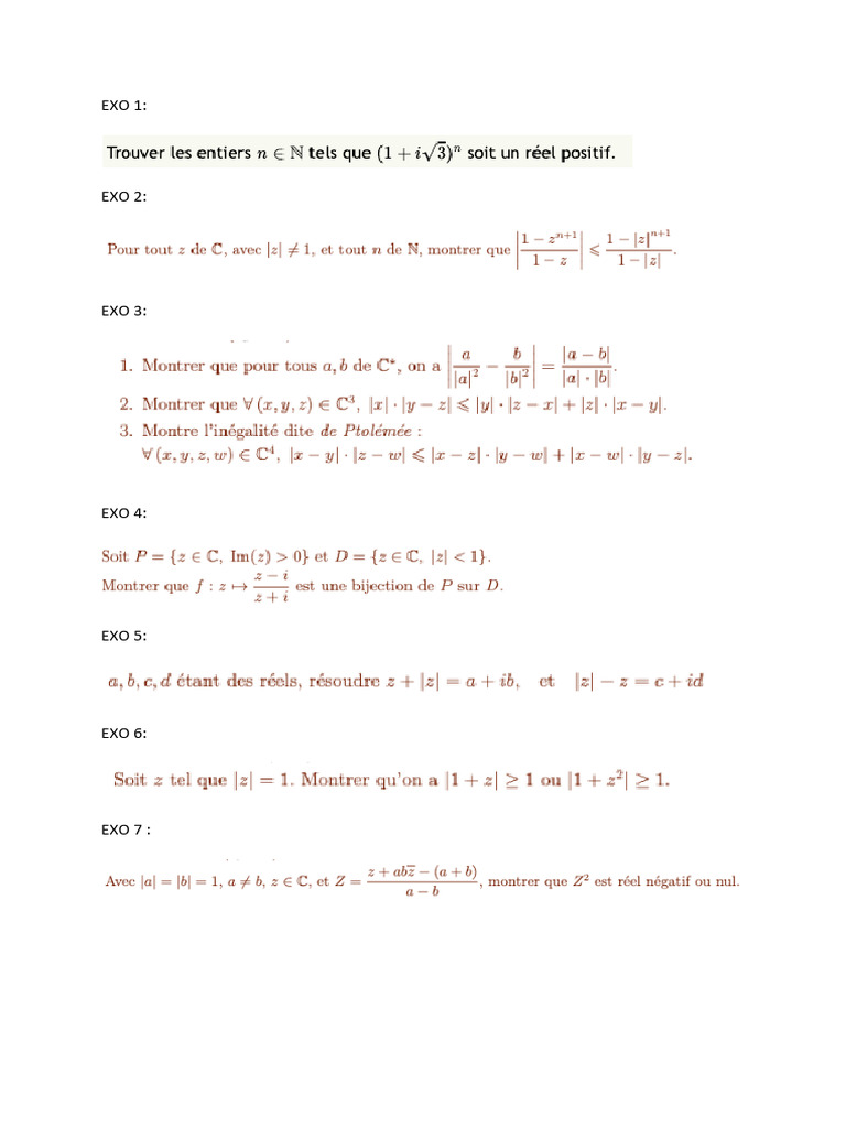 Nombre Complexes | PDF